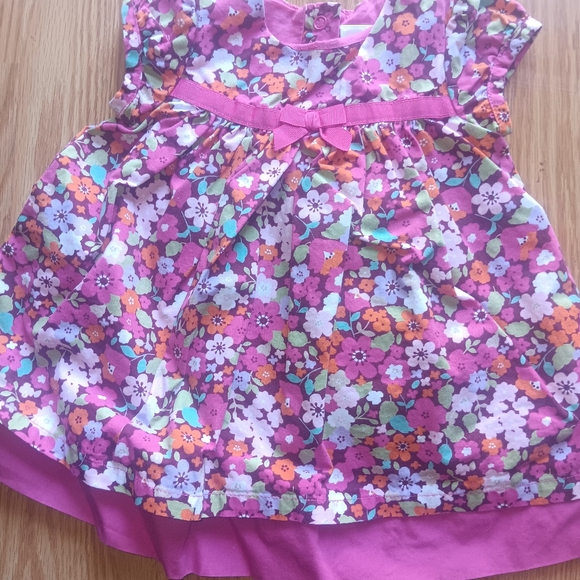 Gymboree | Dresses | Gymboree Baby Dark Pink Girls Floral Dress 3 6 ...